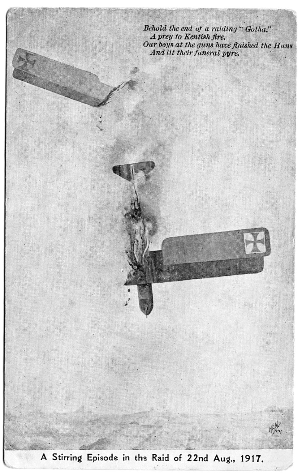 Gotha raid of 22nd August 1917 - Part of the first "Battle of Britain ...